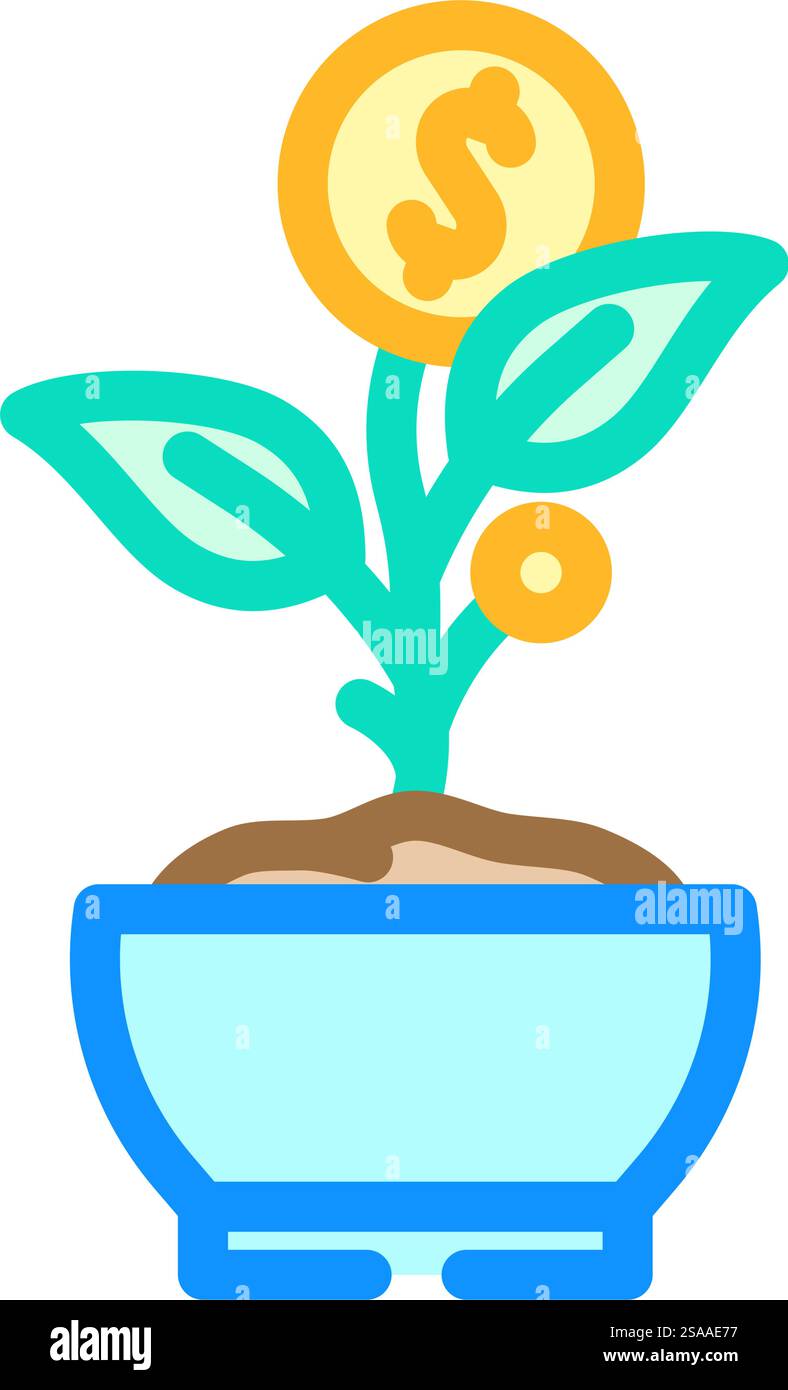 Prosperity Success Life Color Icon Vektor. Lebenszeichen Wohlstand ...