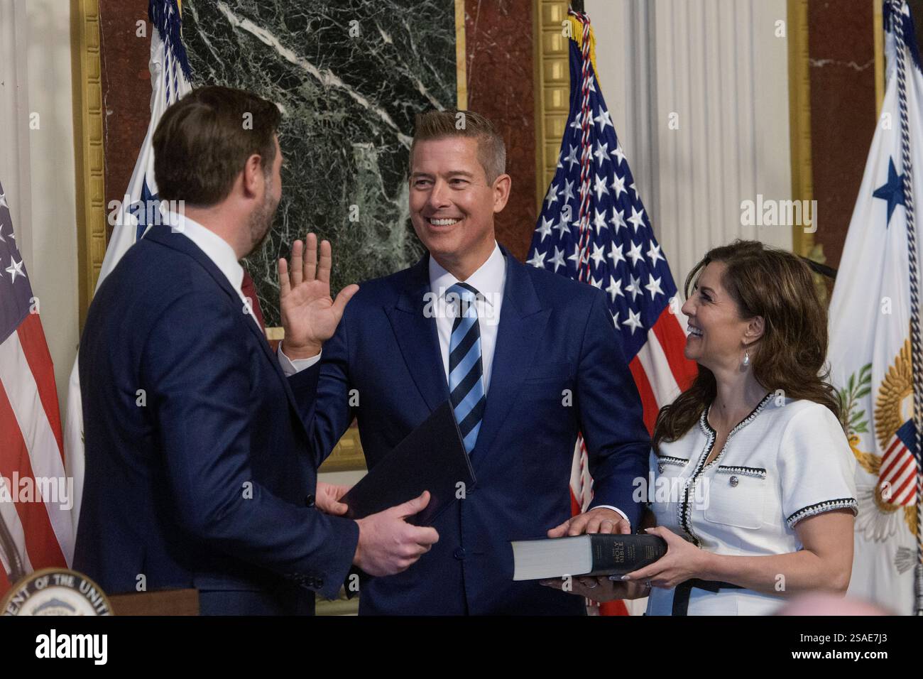 Vice President JD Vance swears in Sean Duffy as Secretary of ...