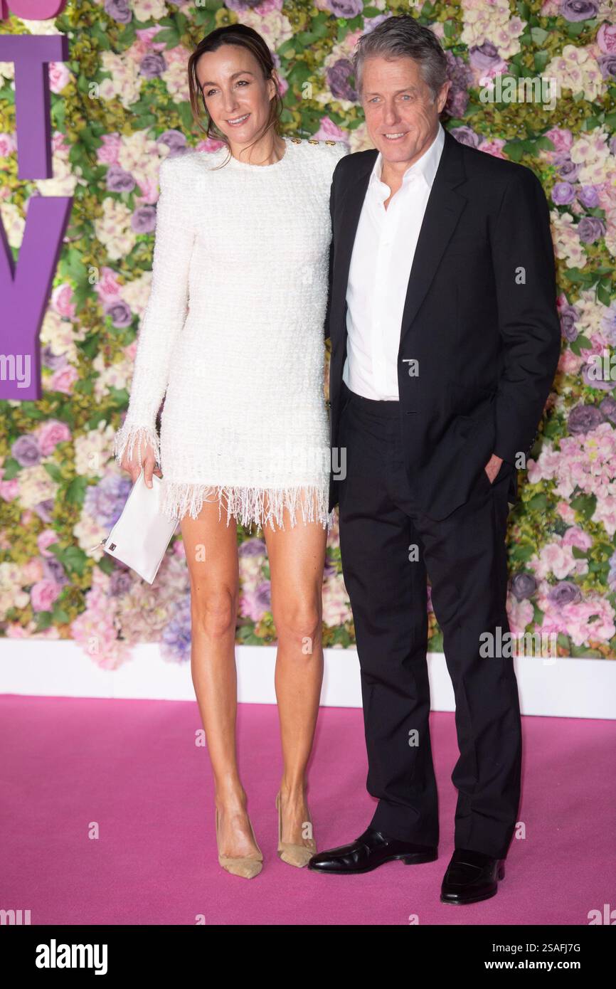 London, Großbritannien. Januar 2025. Im Bild: Hugh Grant und Ehefrau ...