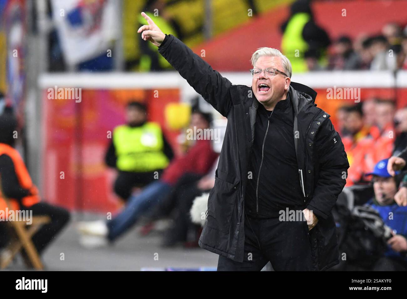 Leverkusen, Deutschland. Januar 2025. Trainer Lars Friis ( AC Sparta ...