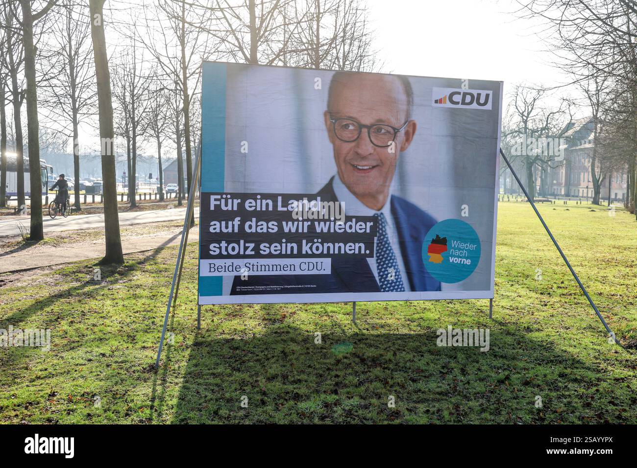 Bundestagswahlkampf 2025 / Wahlplakate der CDU, Friedrich Merz. Münster ...