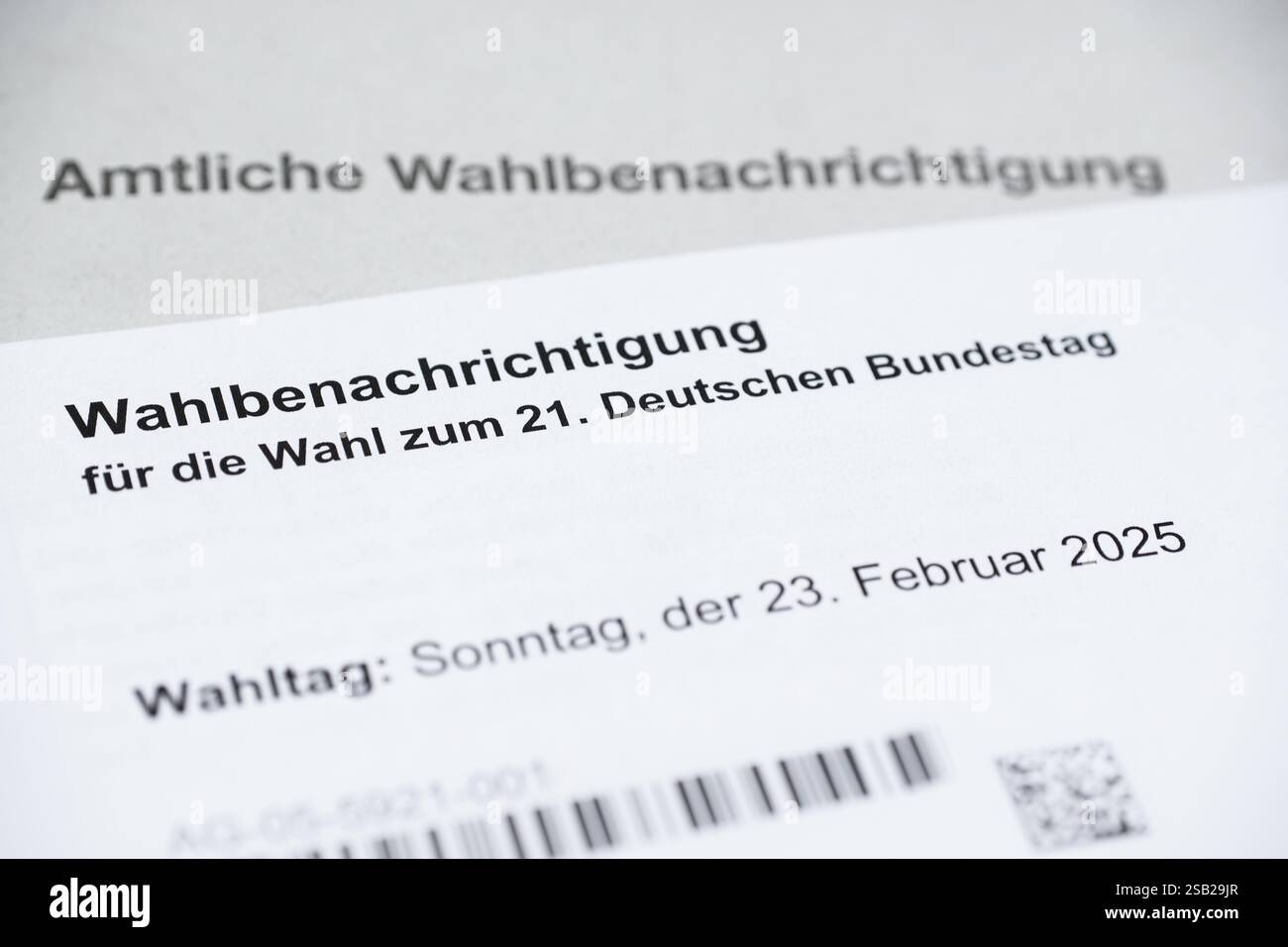 Amtliche wahlbenachrichtigung zur bundestagswahl -Fotos und -Bildmaterial in hoher Auflösung – Alamy