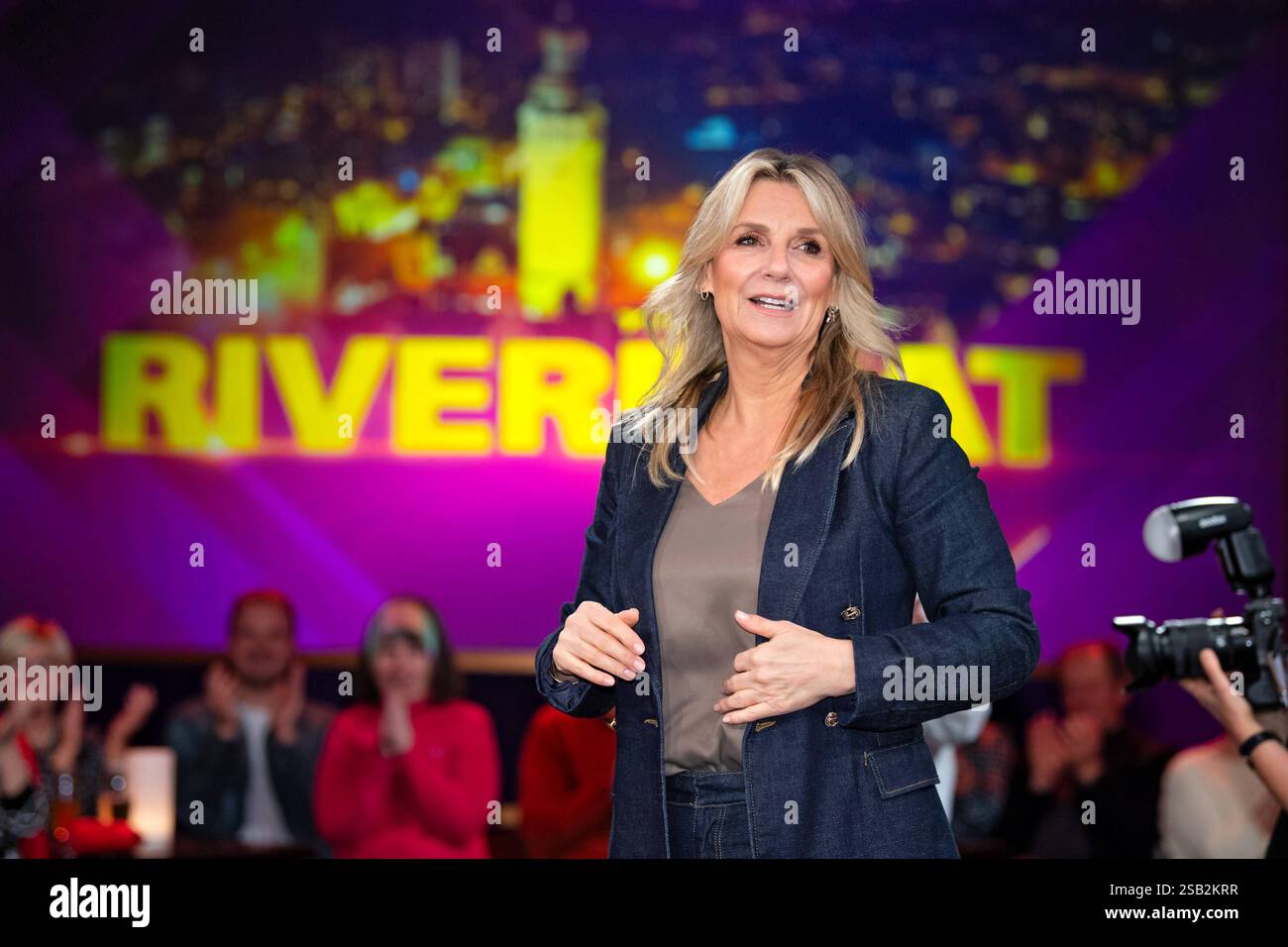 MDR - Flussboot. Moderatorin Kim Fisher anläßlich der Aufzeichnung der ...