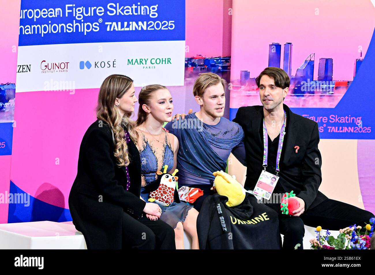 Tallinn, Estland. Februar 2025. Mariia PINCHUK & Mykyta POGORIELOV (UKR ...