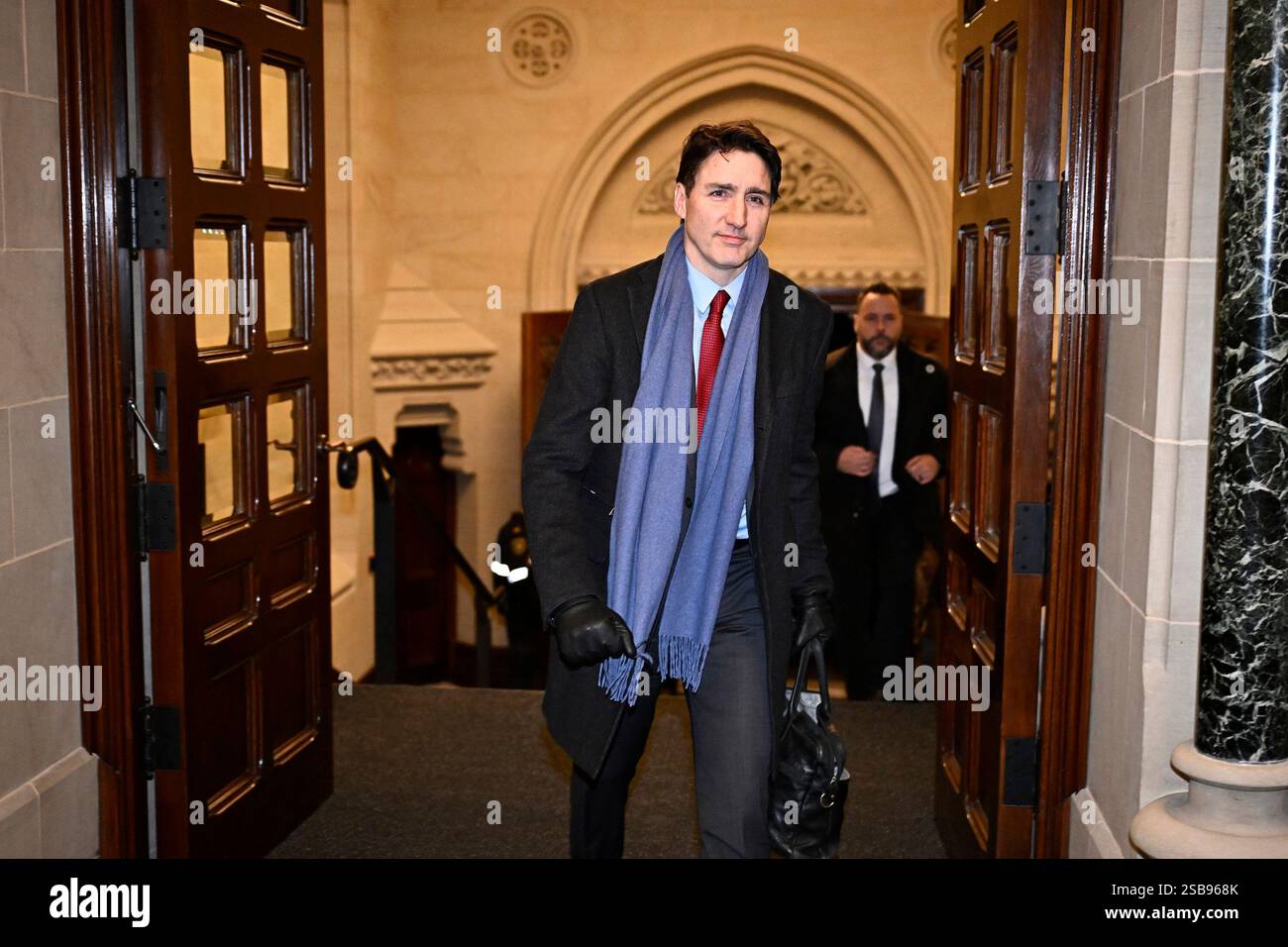 Canada's Prime Minister Justin Trudeau arrives to address media ...