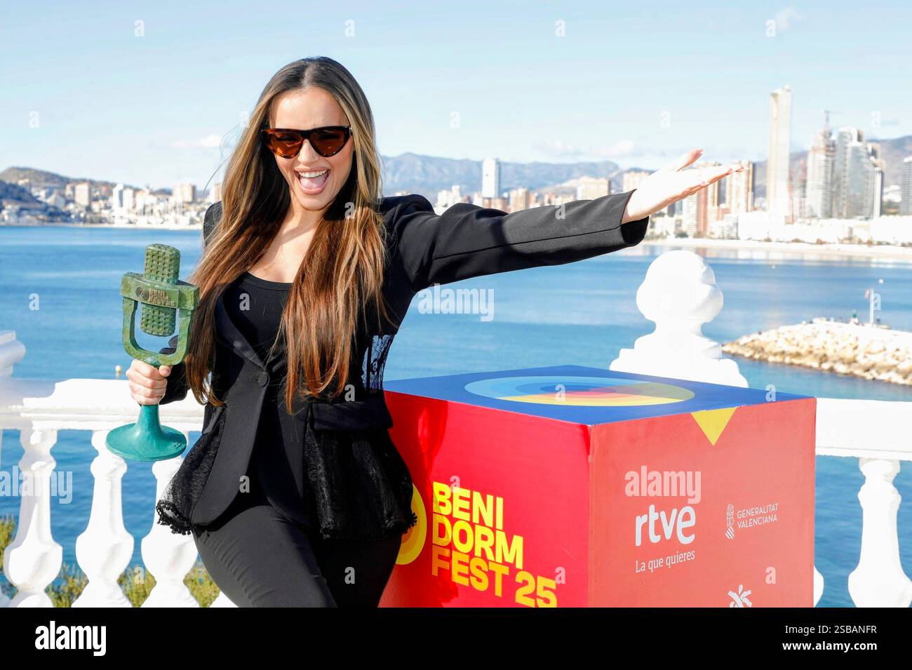 Singer Melody poses after winning the Benidorm Fest 2025, on February 2 ...