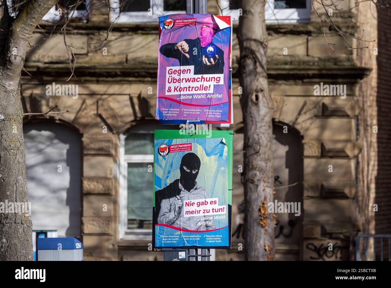 Plakat der Antifa zur Bundestagswahl 2025. Motto: Veränderung wird ...