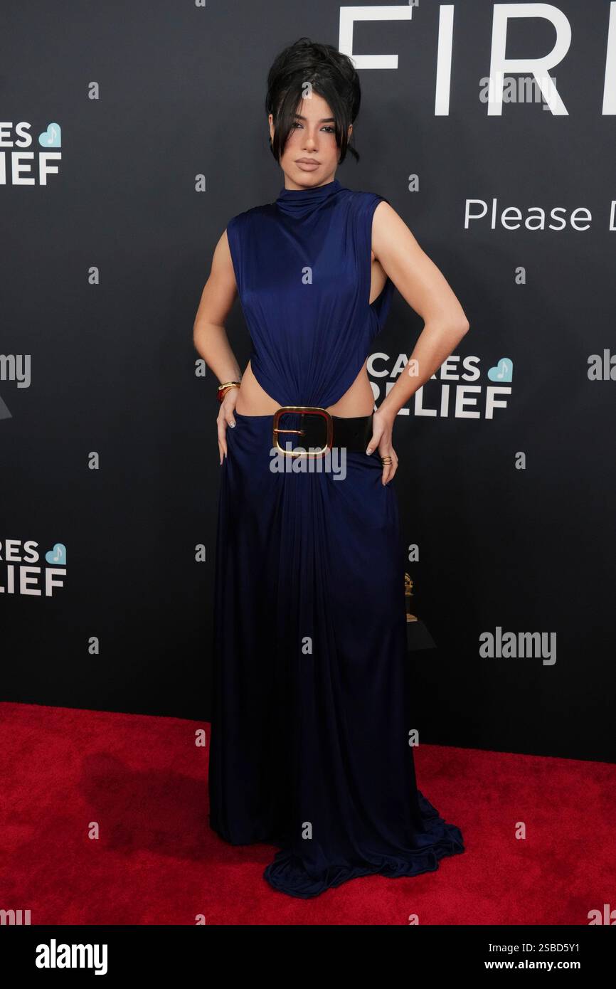Fernanda Gimenez arrives at the 67th annual Grammy Awards on Sunday ...