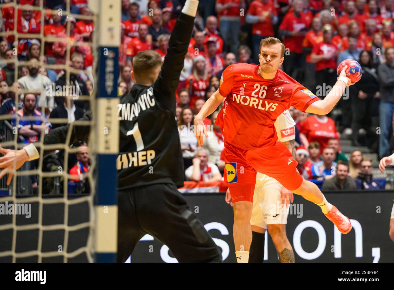 Oslo, Norwegen. Februar 2025. Johan Hansen (26) aus Dänemark wurde 2025 ...