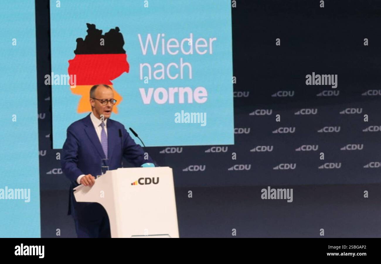 Bundestagswahl CDU Parteitag 03.02.2025, Deutschland, Berlin, Messe ...