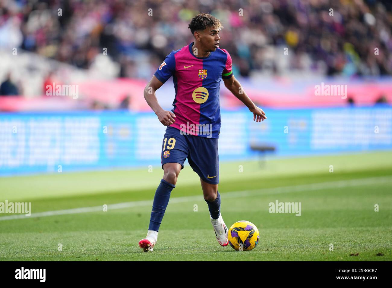 Lamine Yamal vom FC Barcelona während des La Liga EA Sports Spiels ...