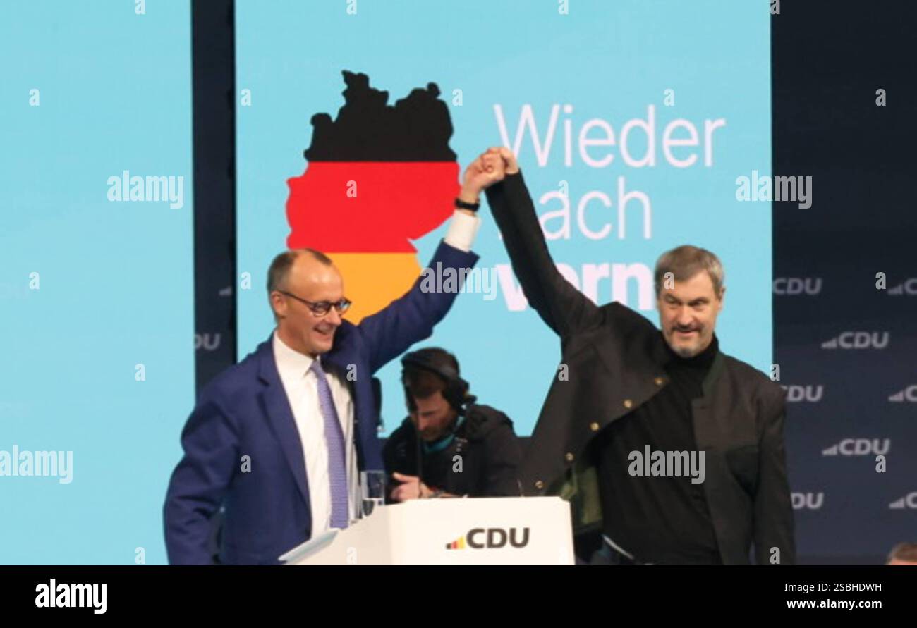 Bundestagswahl CDU Parteitag 03.02.2025, Deutschland, Berlin, Messe ...