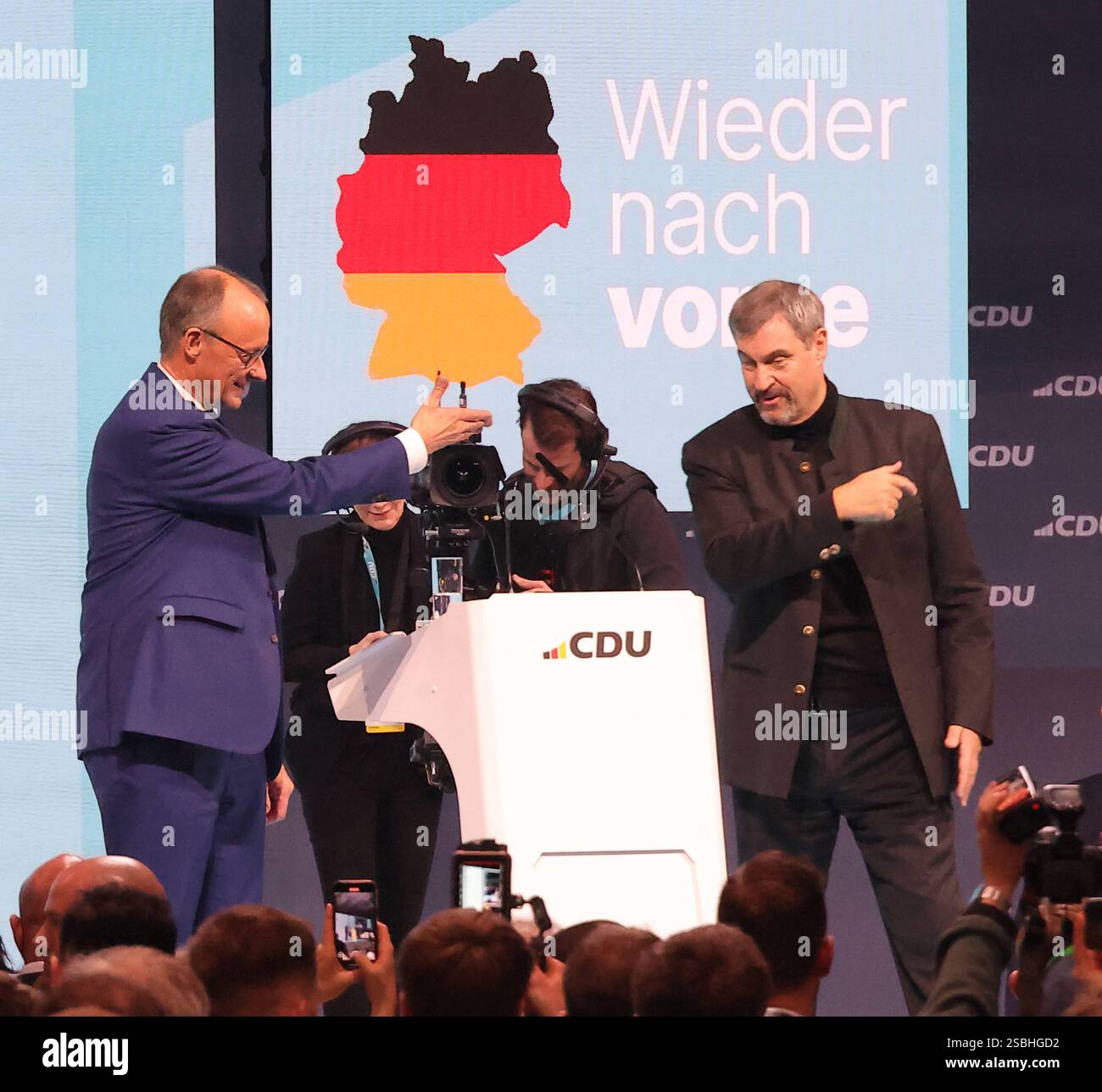 Bundestagswahl CDU Parteitag 03.02.2025, Deutschland, Berlin, Messe ...