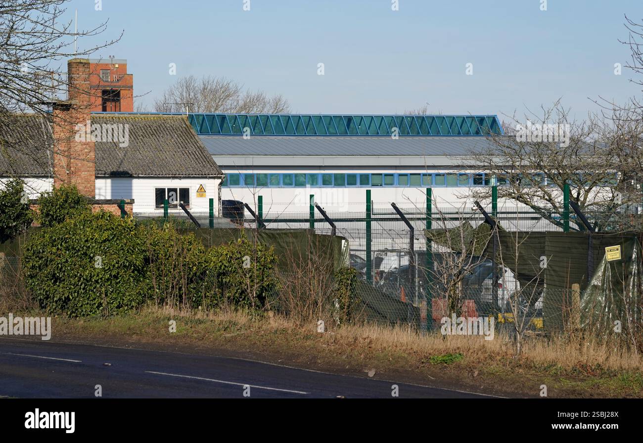 Blick auf das Manston Immigration Processing Centre in Manston, Kent ...