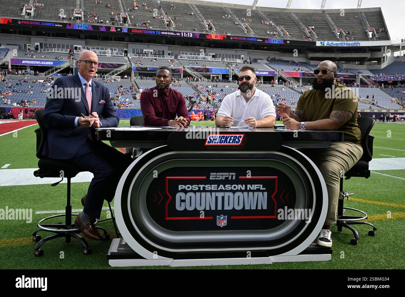 The ESPN Postseason NFL Countdown show crew members Scott Van Pelt ...