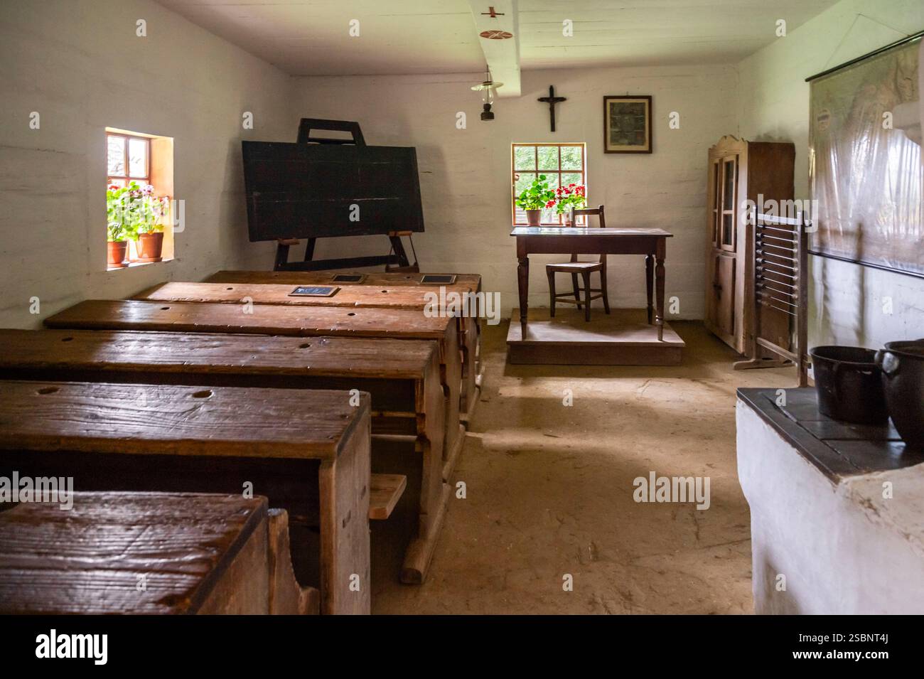 Polen, Präkarpaten, Freilichtmuseum für Volksarchitektur Sanok (Ökomuseum), Innenraum des ...