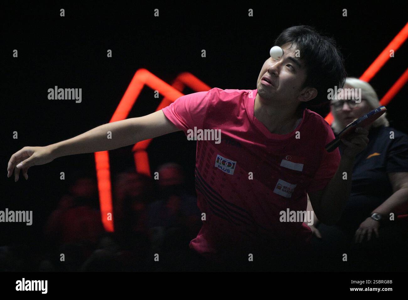 Singapur. Februar 2025. Pang Koen spielt während des 32er-Spiels ...