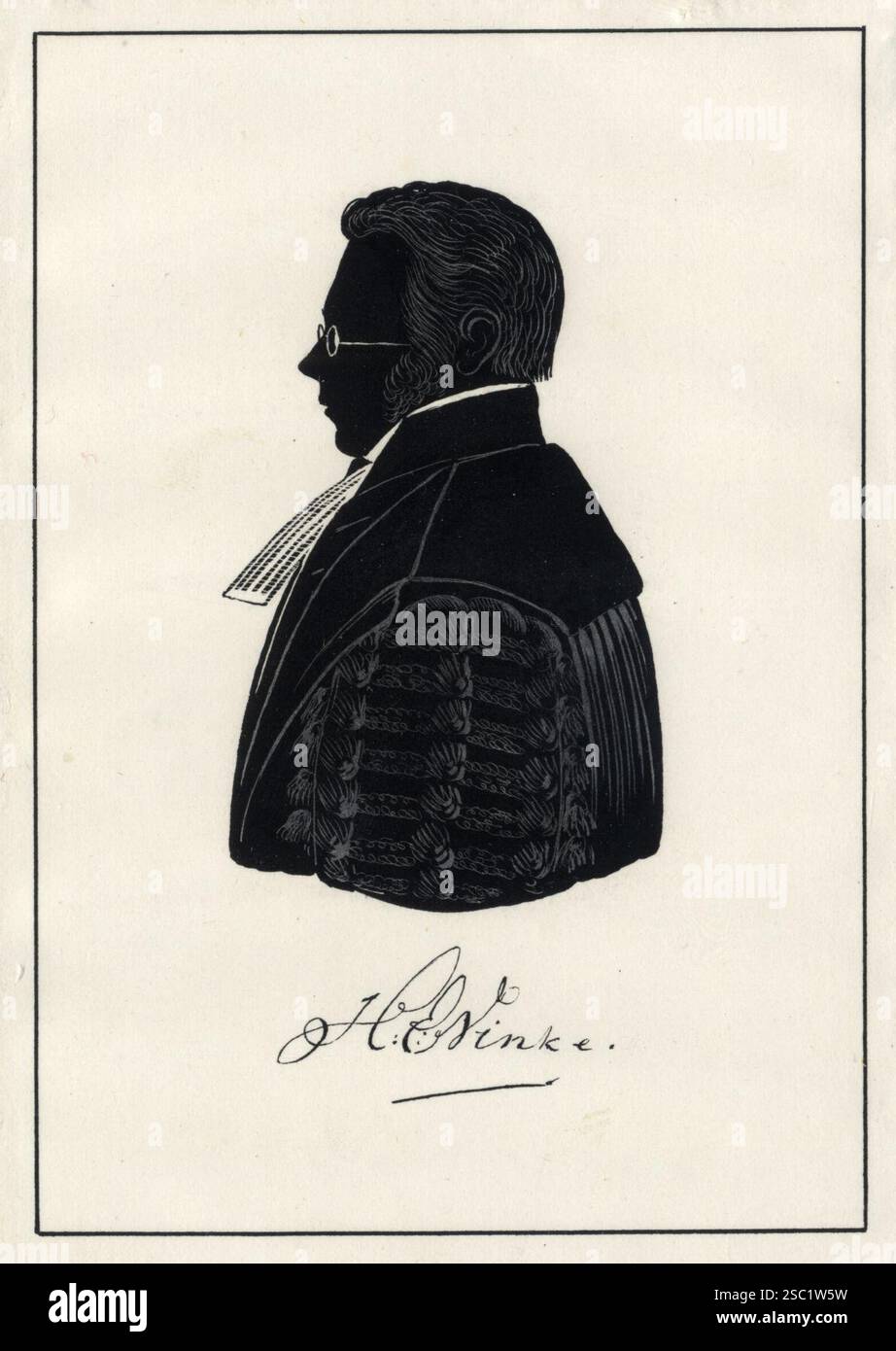 Portret van HE Vinke geboren 1794 hervormd predikant 1829 1836 hoogleraar in de theologie aan de ...