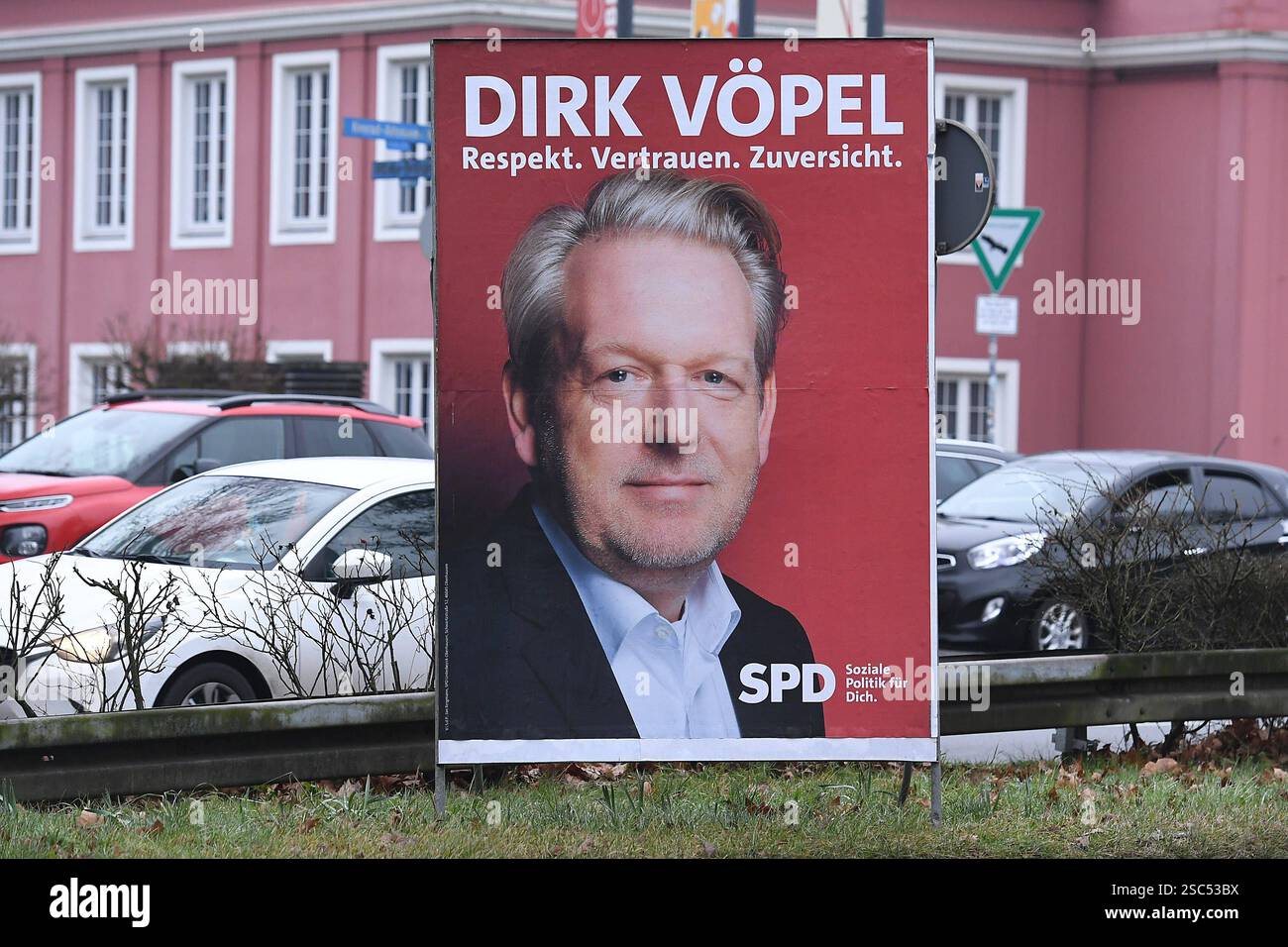 Wahlplakate - Bundestagswahl 2025 am 05.02.2025 in Oberhausen ein Wahlplakat der SPD ...
