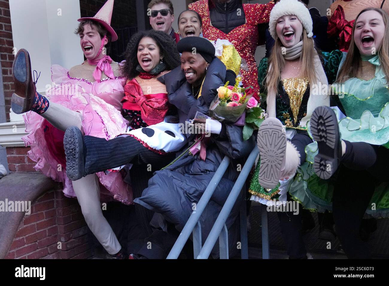 Cynthia Erivo, center, Harvard University's Hasty Pudding Theatricals ...