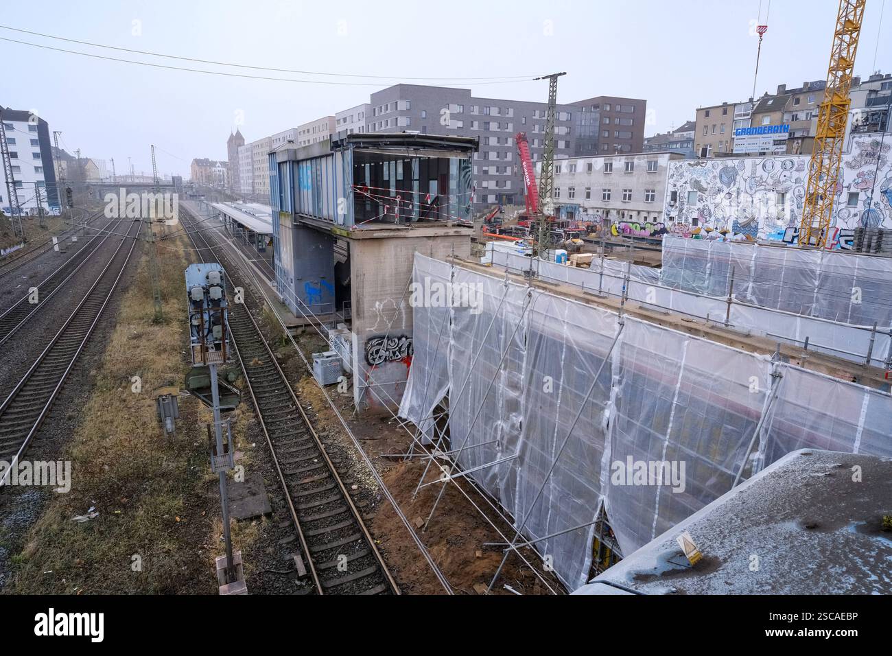Düsseldorf 06.02.2025 S-Bahn Haltestelle am Wehrhahn Umbau Baustelle DB ...