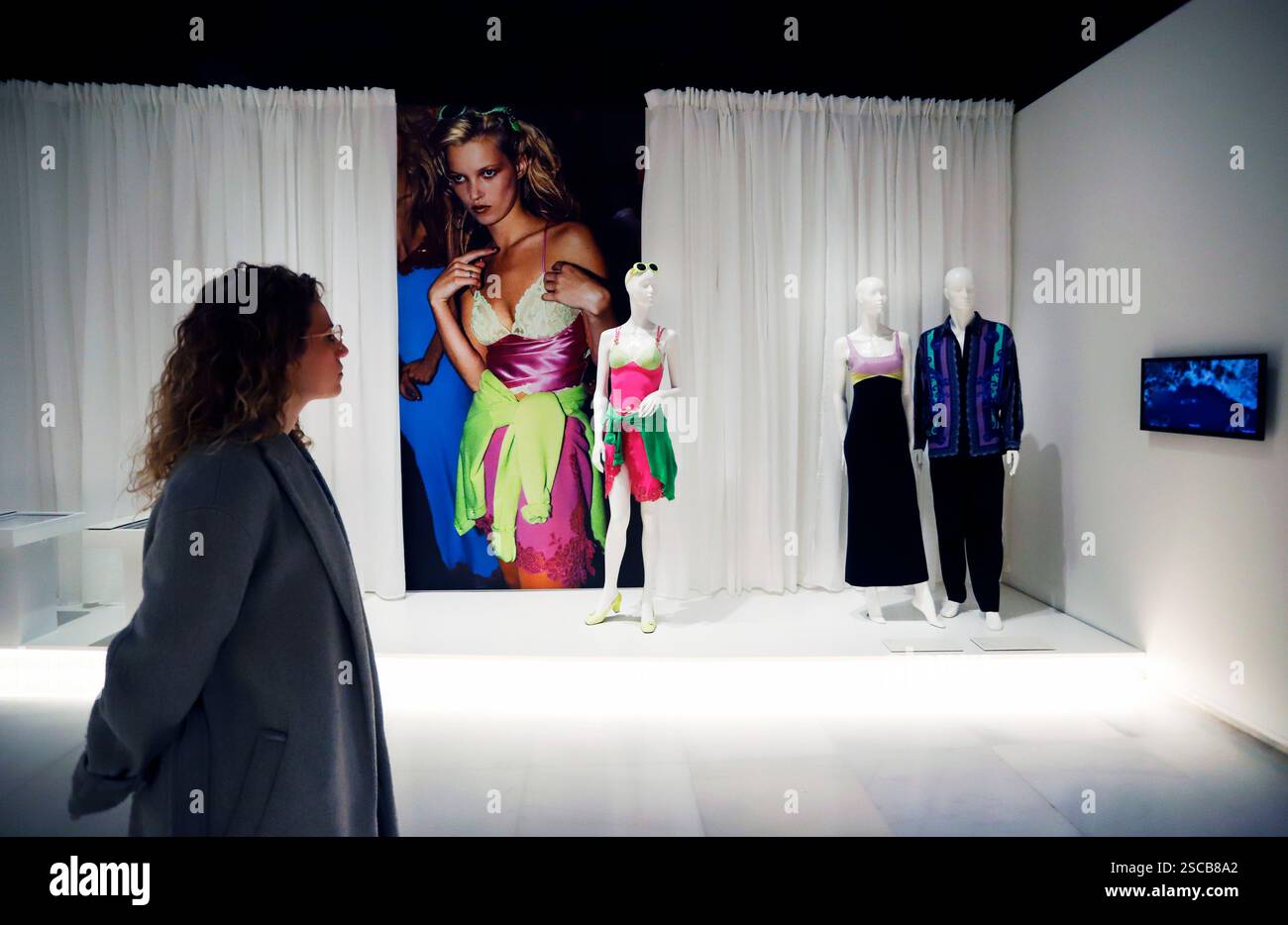 Images from the exhibition Gianni Versace Retrospective. On February 6 ...