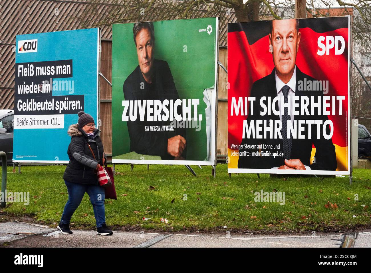 Dortmund, 6,2.2025: Wahlplakat zur Wahl zum 21. Deutscher Bundestag am 23. Februar 2025. Plakate ...