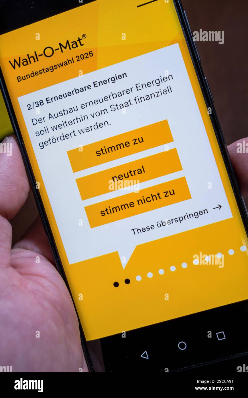 Symbolfoto Wahl-O-Mat DEU/Deutschland/Illustration, 06.02.2025, Wahl-O-Mat Symbolfoto, die ...
