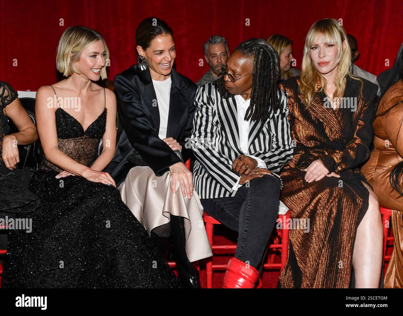 Julianne Hough, from left, Katie Holmes, Whoopi Goldberg and Natasha ...