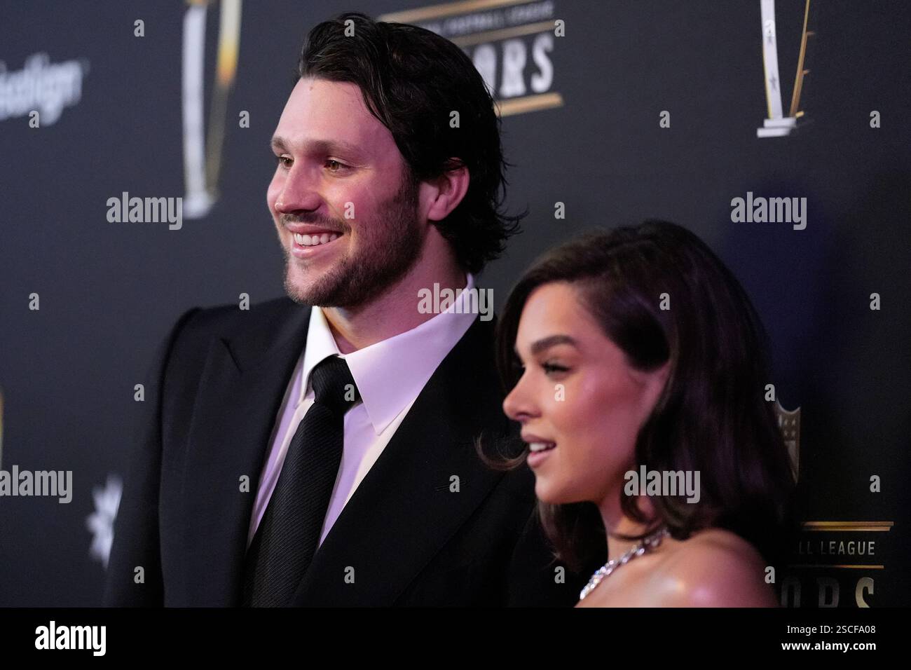 Josh Allen, of the Buffalo Bills, and his fiancé, Hailee Steinfeld ...