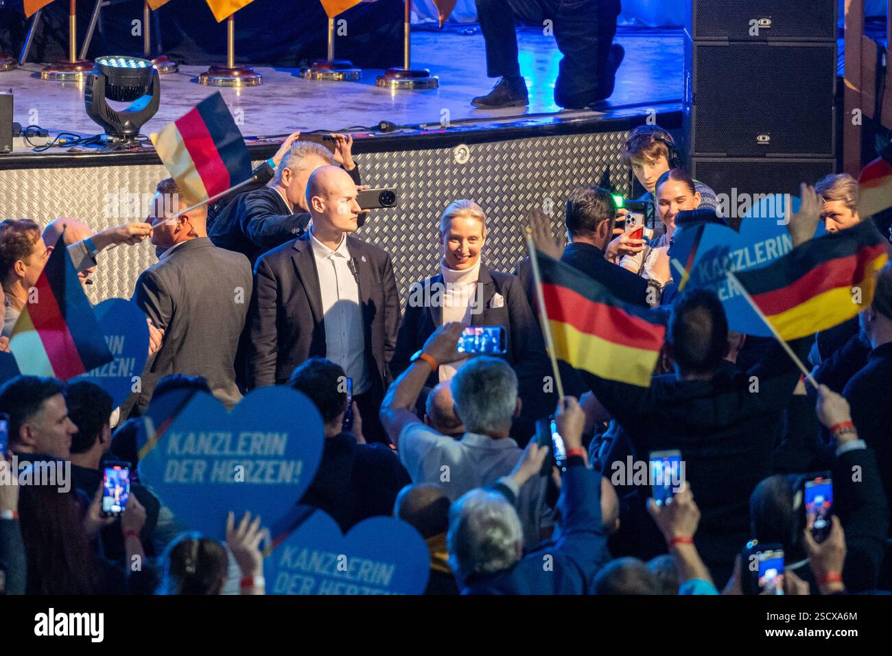 Greding, Bayern, Deutschland - 7. Februar 2025: Wahlkampfveranstaltung der AfD-Alternative für ...