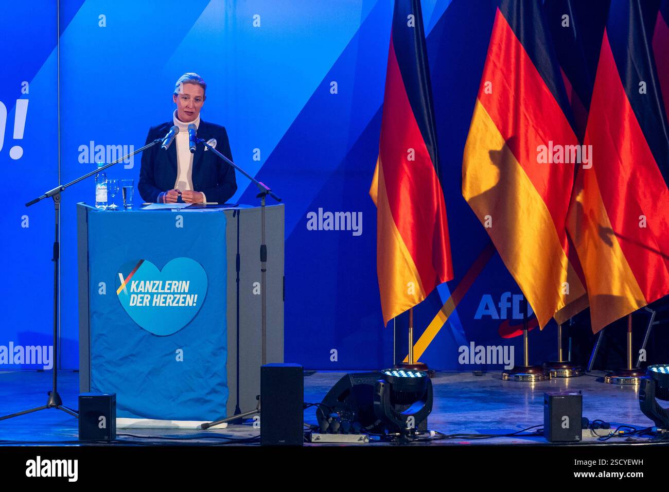 Greding, Bayern, Deutschland - 7. Februar 2025: Wahlkampfveranstaltung der AfD-Alternative für ...