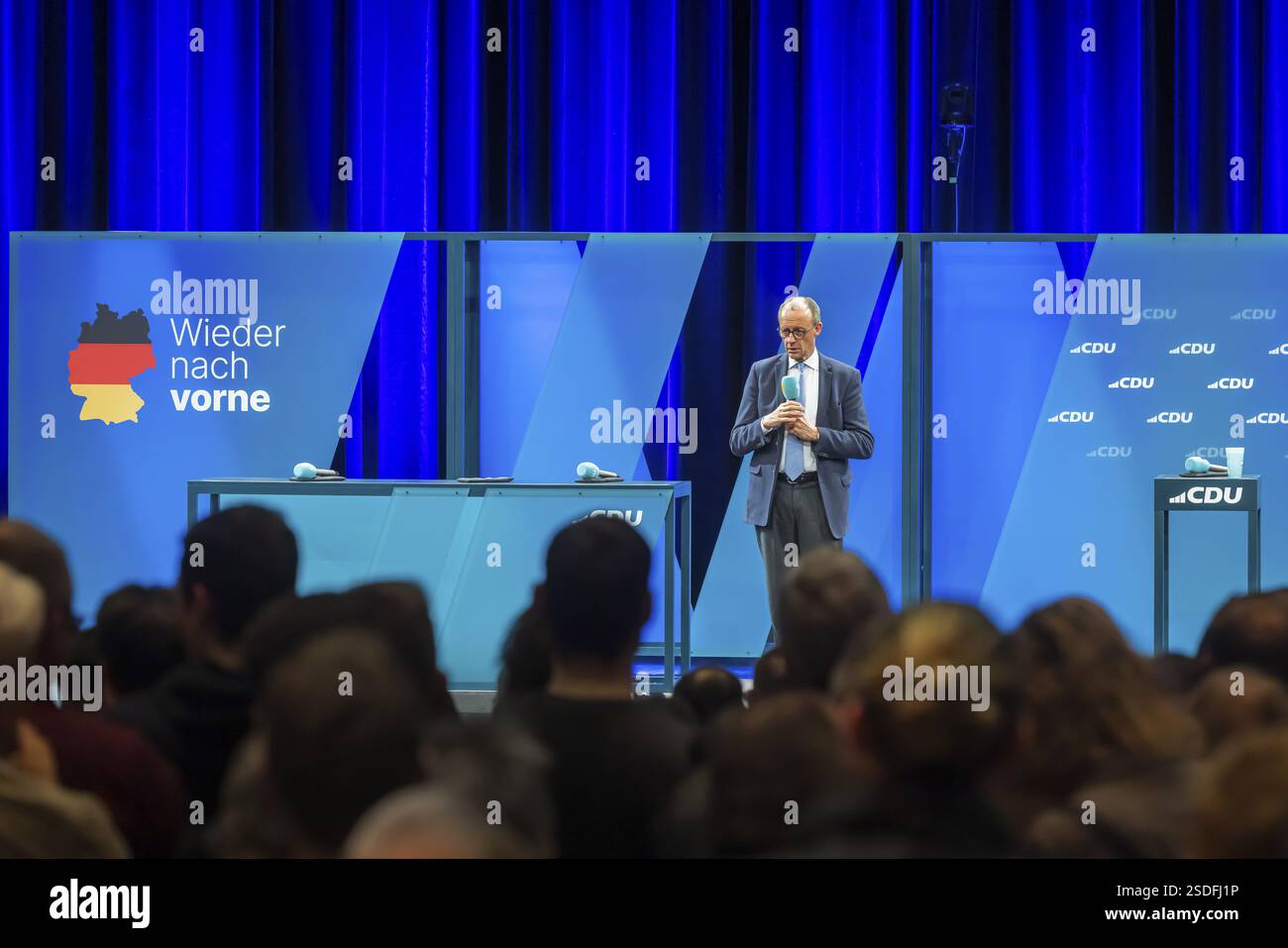Wahlveranstaltung der CDU-Partei zur Bundestagswahl mit Spitzenkandidat ...