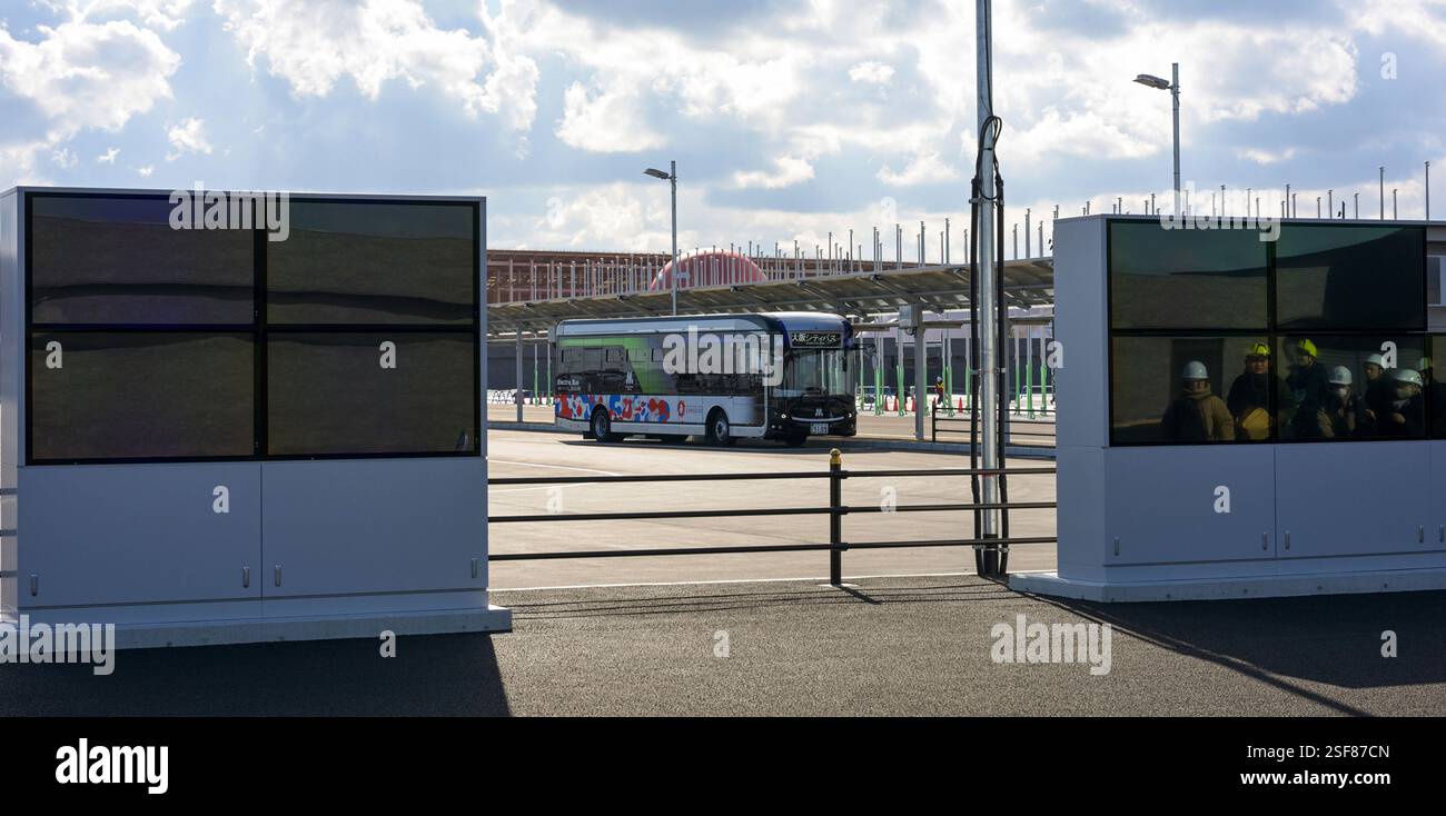 A photo shows a Yumeshima Transportation Terminal 1 of Expo 2025 Osaka ...