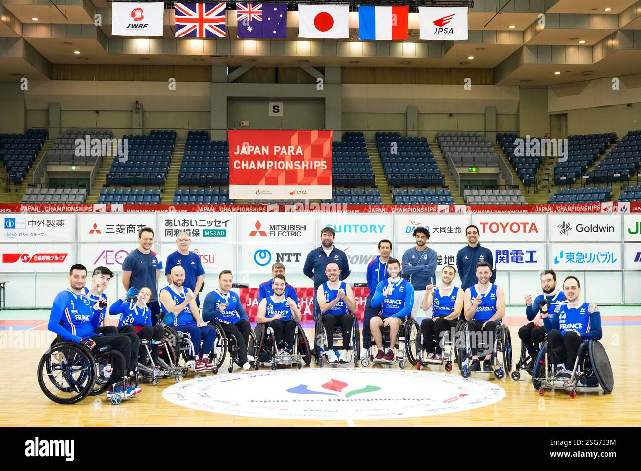 Frankreich Team Group, 9. FEBRUAR 2025 - Rollstuhl Rugby : Siegerehrung ...