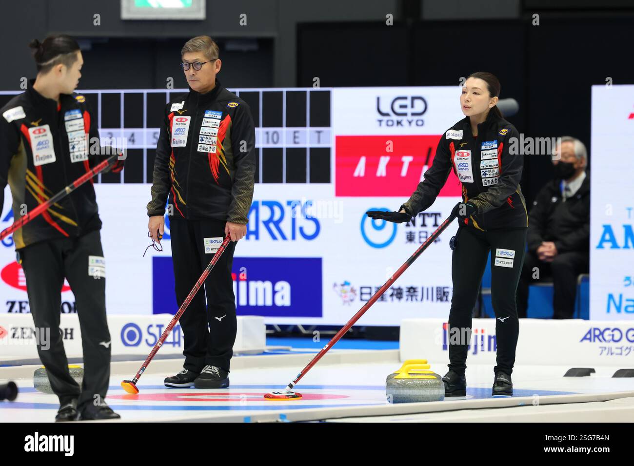 Yokohama BUNTAI, Kanagawa, Japan. Februar 2025. Ryoji Onodera, Mari ...