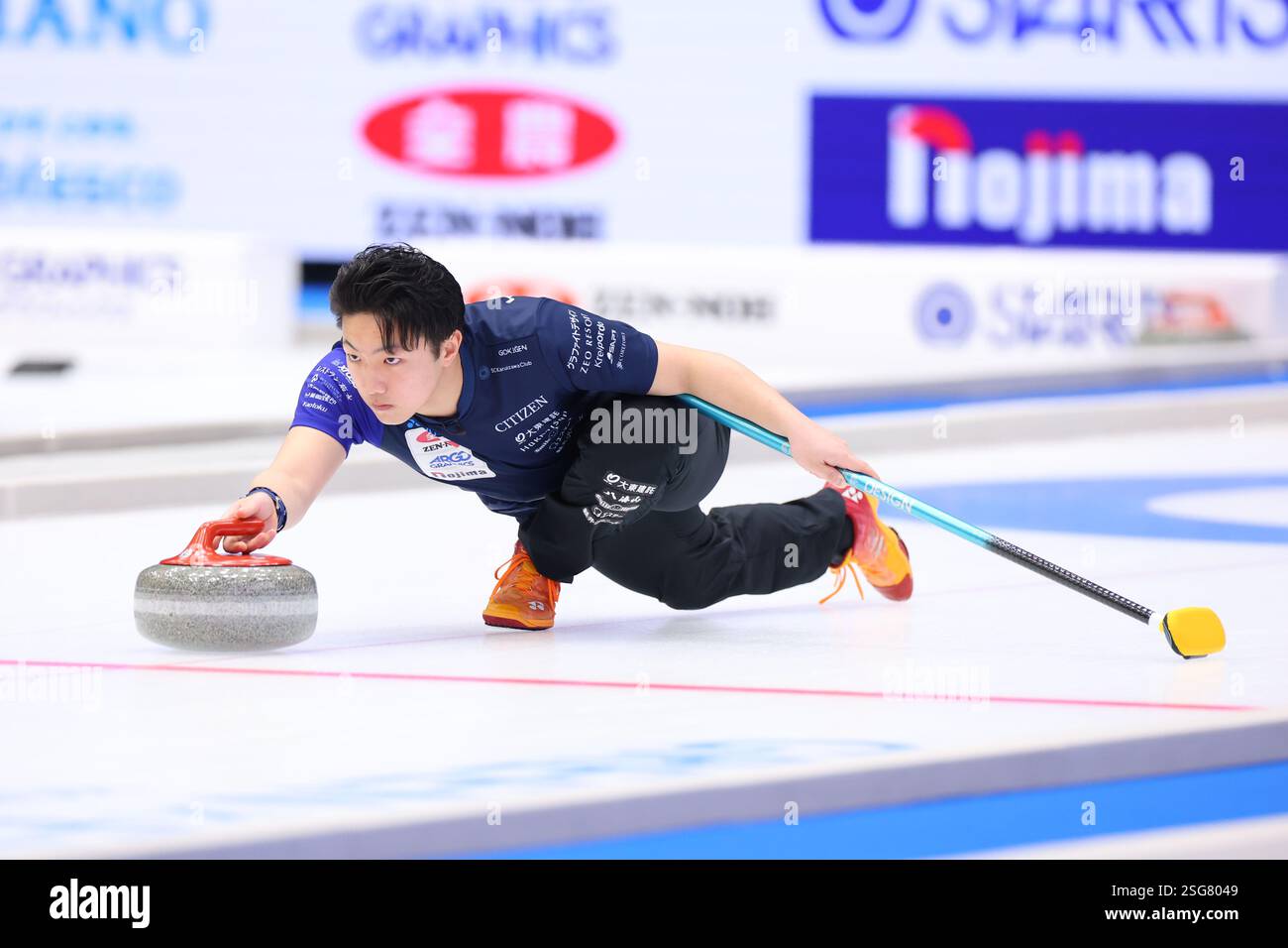 Takeru Yamamoto (SC), 9. FEBRUAR 2025 - Curling : Japan Curling Championship Yokohama 2025 Men's ...