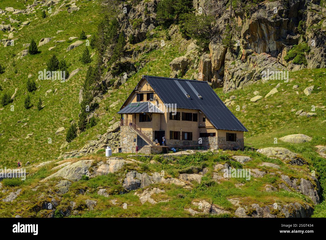 Schutzhütte Colomèrs, vom Staudamm Estanh Major de Colomèrs (Aran-Tal ...