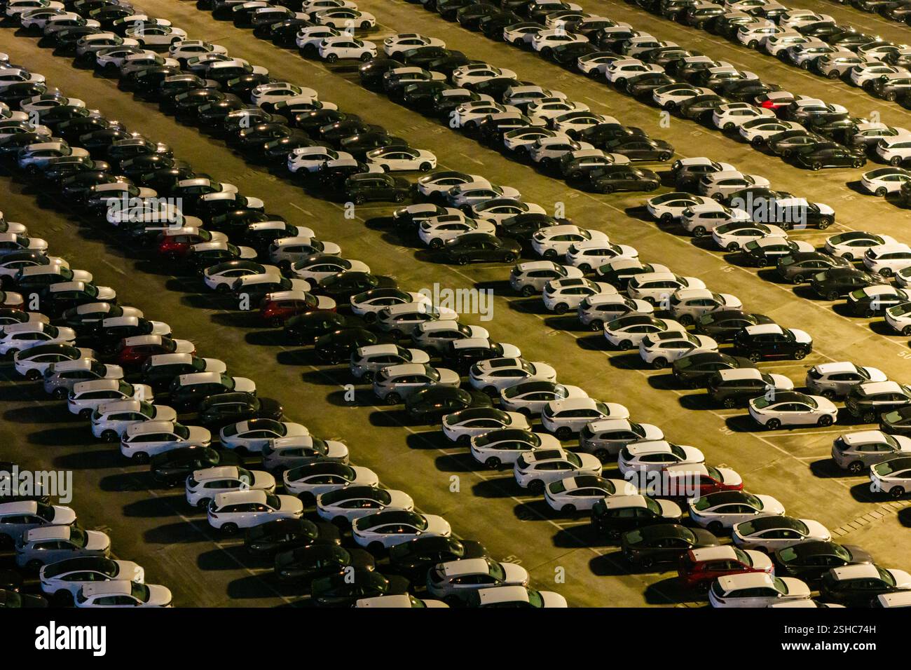 CHONGQING, CHINA - 10. FEBRUAR 2025 - neue Autos parken im Changan ...