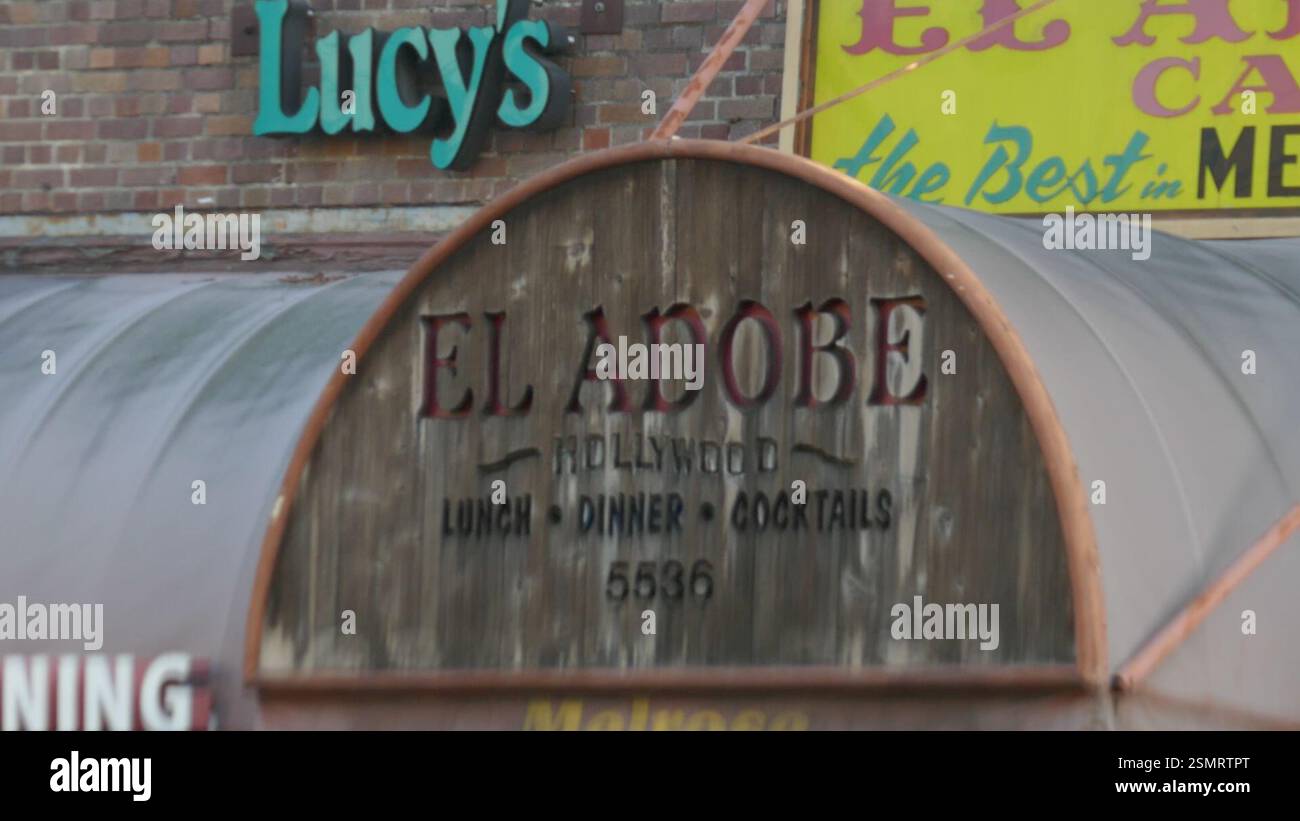 Los Angeles, Kalifornien, USA 10. Februar 2025 Lucy's El Adobe Cafe ist ...