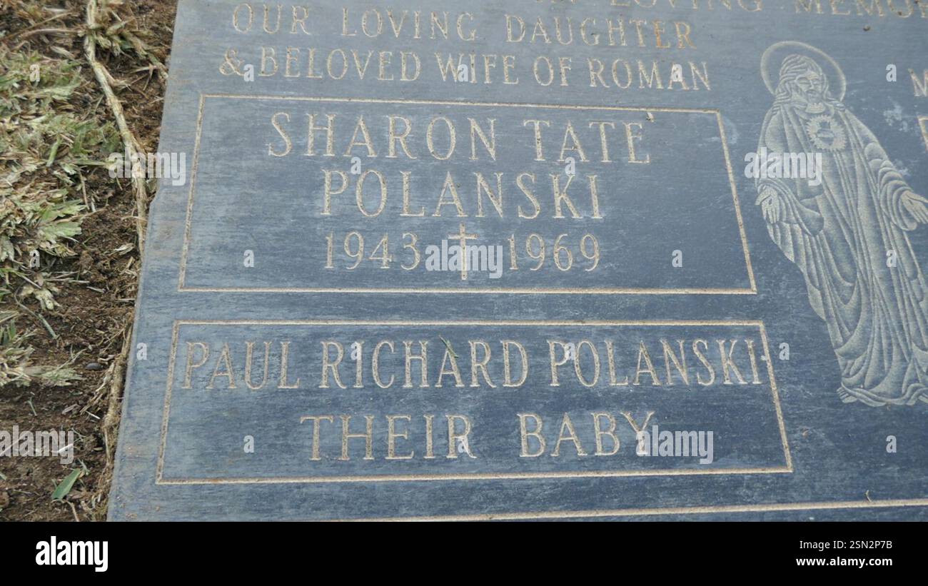 Culver City, Kalifornien, USA 11. Februar 2025 Schauspielerin Sharon Tate Grave, Paul Polanski ...