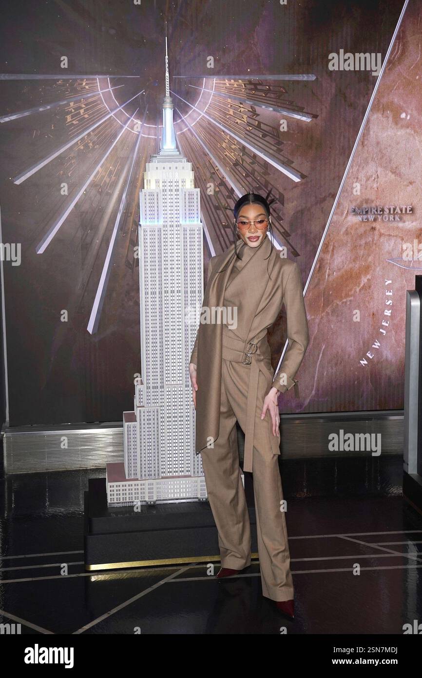 Ny. Februar 2025. Winnie Harlow feiert die New York Fashion Week im ...