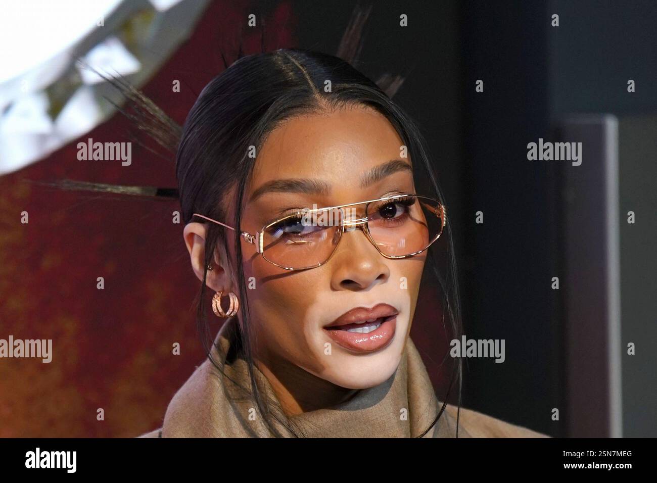 Ny. Februar 2025. Winnie Harlow feiert die New York Fashion Week im ...