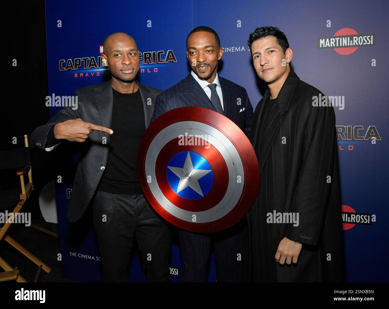 Julius Onah, left, Anthony Mackie and Danny Ramirez attend the special ...