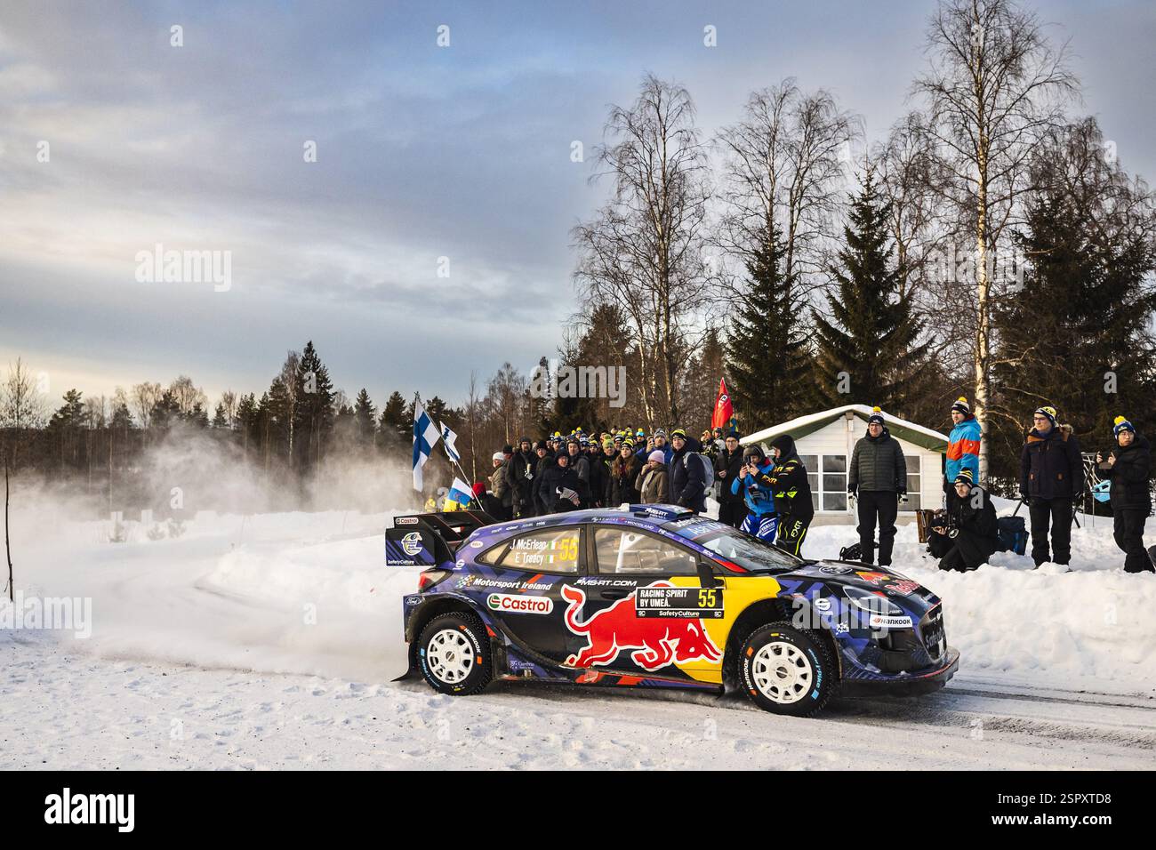 55 Joshua MCERLEAN, Eoin TREACY, Ford Puma Rally1, Aktion während der ...