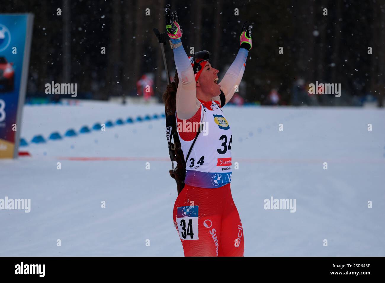 Lenzerheide, Schweiz. Februar 2025. Lena Häcki-Gross (Schweiz/SUI ...