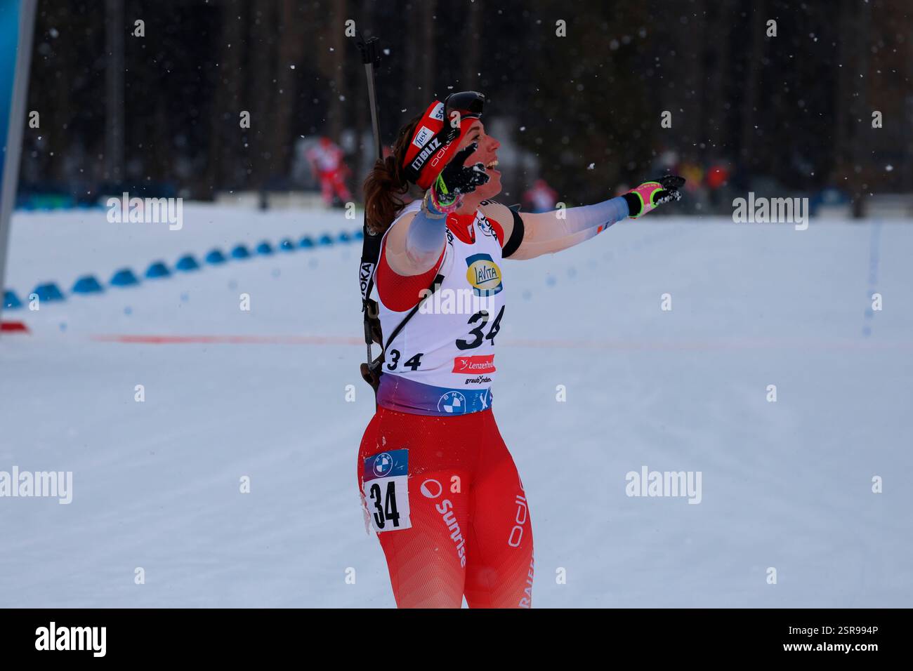Lenzerheide, Schweiz. Februar 2025. Lena Häcki-Gross (Schweiz/SUI ...