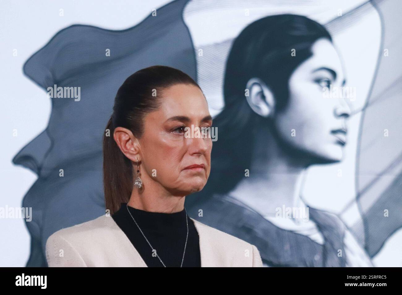 Claudia Sheinbaum Nachrichtenkonferenz Mexikos Präsidentin Claudia ...