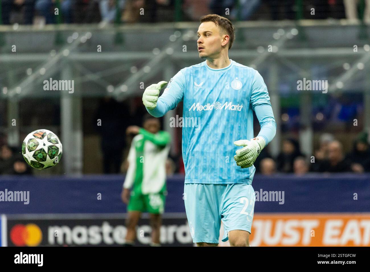 Timon Wellenreuther spielte beim Spiel der UEFA Champions League 2024/ ...
