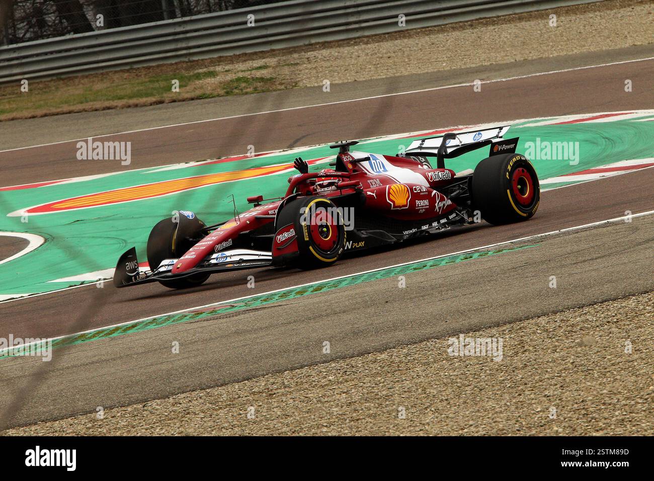 Fiorano, Italien. Februar 2025. Charles Leclerc in pista a Fiorano con ...